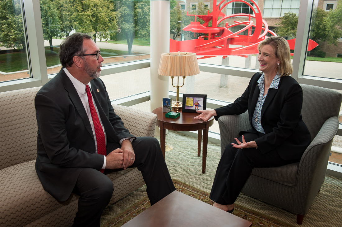 Wright State Newsroom – Wright State President Cheryl B. Schrader meets ...